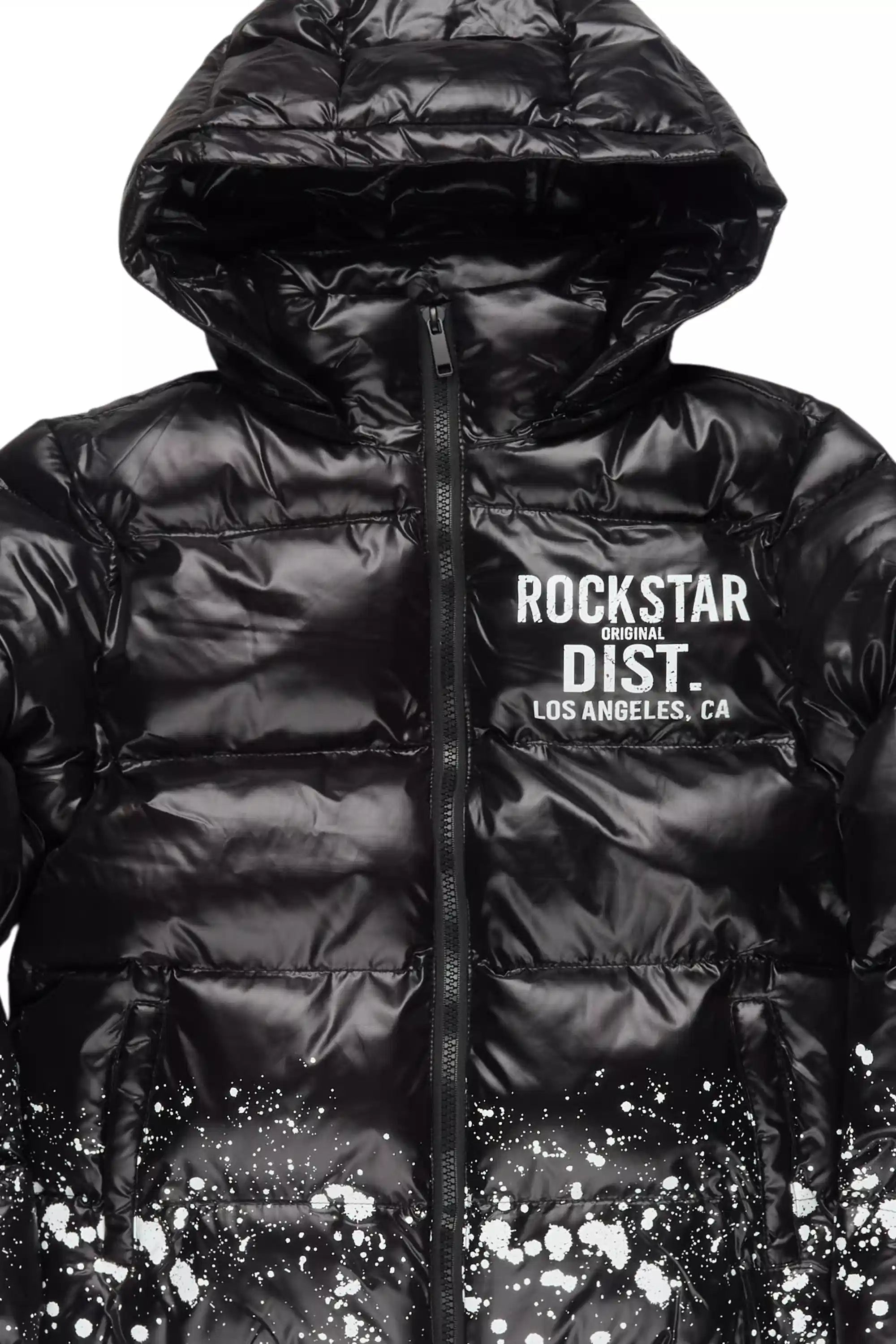 Boys Raffer Black Puffer Jacket - Rockstar Original